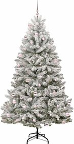 Umělý vánoční stromeček 240 cm 300 LED Teplá bílá PVC a ocel 3395768