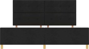 Rám postele s čelo Černá 200 x 200 cm textil 3344755