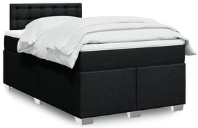 Box spring postel s matrací černá 120x200 cm textil 3285871
