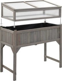Vyvýšený záhon s pařeništěm 110 x 54 x 120 cm masivní jedle 316472