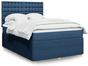 Box spring postel s matrací modrá 160x200 cm textil 3292127