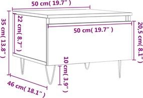 vidaXL Konferenční stolek 50 x 46 x 35 cm kompozitní dřevo [830866] Barva: Bílá