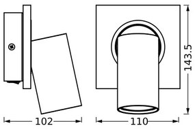 Osram - LED Nástěnné bodové svítidlo DECOR MERCURY 1xGU10/3,4W/230V