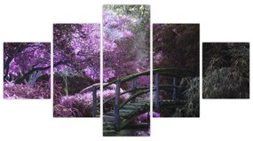 Obraz fialové zahrady (125x70 cm)