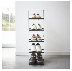 Černý vysoký stojan na boty YAMAZAKI Tower Shoe Rack