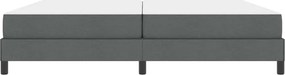 Postel s boxspringem Tmavě šedá 200 x 200 cm textil 3398515