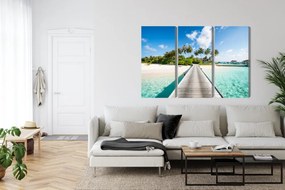 Vícedílný obraz Pohled Na Tropický Ostrov Nedostatek Nedostatek Přírodní plátno 150x100