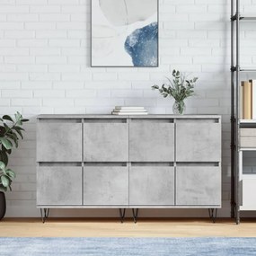 Příborníky 2 ks betonově šedé kompozitní dřevo 3190177