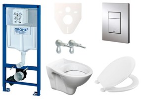 Cenově zvýhodněný závěsný WC set Grohe do lehkých stěn / předstěnová montáž+ WC S-Line S-line Pro 38528SET-KR