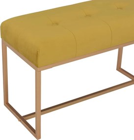 Lavice 80 cm hořčicová sametová 247556