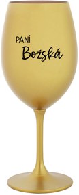 PANÍ BOŽSKÁ - zlatá sklenice na víno 350 ml