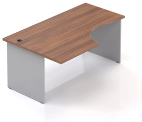 NABYTEK-DESIGNOVY.CZ - BKA21 12 - Kancelářský rohový stůl levý Komfort, dřevěná podnož, 160x70/100x76 cm, javor