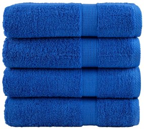 Prémiové ručníky do sprchy SOLUND 4 ks modré 70 x 140 cm 600 g/m² 137189