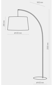 Stojací lampa HANG 1xE27/25W/230V černá