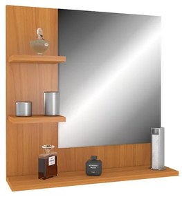 Levné závěsné zrcadlo s policemi 60 x 60 Pravé