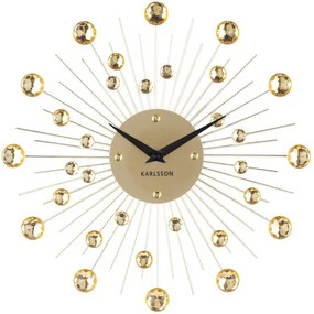 OnaDnes -20% Time for home Zlaté kulaté nástěnné hodiny Nessi 30 cm