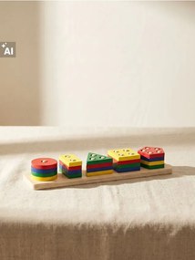 Sinsay - Dřevěné vzdělávací kostky ve tvaru sloupů 20 pack - vícebarevná