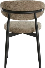 Taupe čalouněná jídelní židle Eniola – Light &amp; Living
