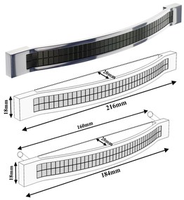 Koupelnový nábytek Belini Premium Full Version šedý lesk / černý mat + umyvadlo + zrcadlo + LED osvětlení Glamour 108