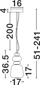 Bílé/ve zlaté barvě kovové LED stmívatelné závěsné svítidlo s porcelánovým stínidlem/se skleněným stínidlem ø 17 cm Palo – Nova Luce