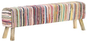 vidaXL Lavice 160 cm vícebarevná textil chindi