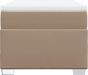 Box spring postel s matrací cappuccino 90x200 cm umělá kůže 3285196