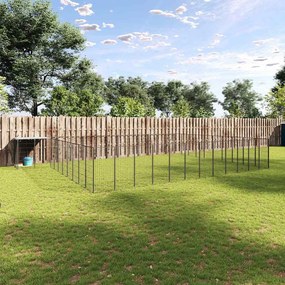 Psí kotec černý 37,51 m² ocel 3082242