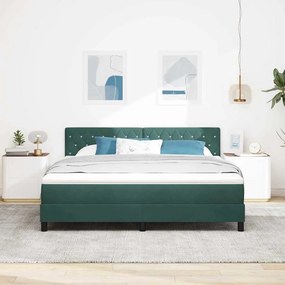 Postel s boxspringem s matrací Tmavě zelená 180 x 200 cm samet 3339125