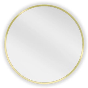 Mexen Loft, kulaté koupelnové zrcadlo 35 cm, barva rámu zlatá lesklá, 9850-035-035-000-50
