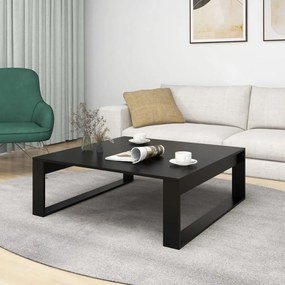 Konferenční stolek černý 100 x 100 x 35 cm dřevotříska - Default Title