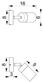 Brilagi - Bodové svítidlo POKER 1xGU10/25W/230V modrá