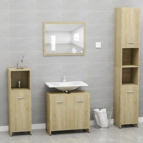 Koupelnová sestava dub sonoma kompozitní dřevo