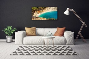 Obraz na plátně Záliv Moře Skály Pláž 125x50 cm