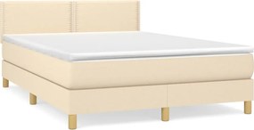 Box spring postel s matrací krémová 140x200 cm textil 3140542