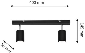LED Bodové svítidlo TUNE 2xGU10/4,8W/230V černá