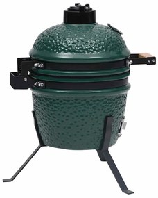 vidaXL Zahradní gril a udírna 2 v 1 Kamado keramický 56 cm zelený