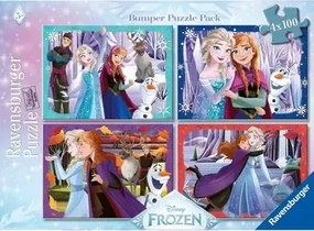 Ravensburger 120043188 Puzzle Disney: Ledové království / 4x100 dílků