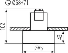 Podhledové svítidlo Kanlux MINI RITI GU10 W/G 27576