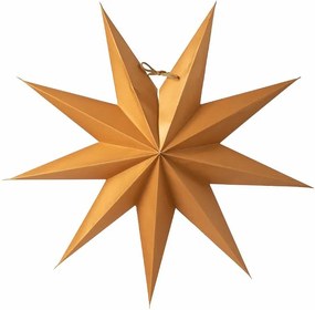 watt & VEKE Závěsná svítící hvězda Boris Gold 50cm, zlatá barva, plast, papír