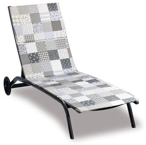 Bellatex Polstr na plážové lehátko potah na zip 55x195 cm Šedá