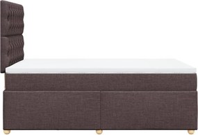 Box spring postel s matrací tmavě hnědá 120x200 cm textil 3293557