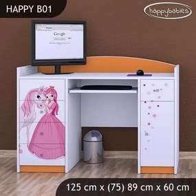 Dětský psací stůl PRINCEZNA A KONÍK - TYP 1