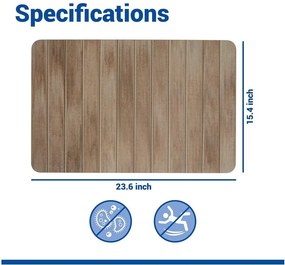 Z křemeliny koupelnová předložka v tmavě přírodní barvě 39x60 cm Argiri – Wenko