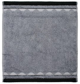 SMOOTH WAVES ručník 30 x 30 cm, šedá