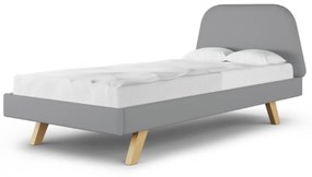 MINKO Čalouněná dětská jednolůžková postel TRAPEZE Zvolte barvu: Šedá, Zvolte rozměr: 90x200 cm