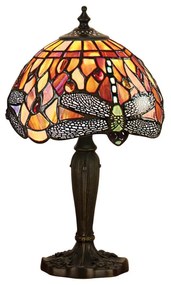 Dragonfly flame stolní lampa Tiffany 64091