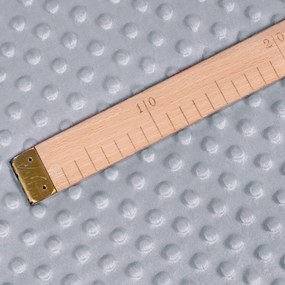 Dětská látka Minky 3D puntíky MKP-050 Stříbrnošedá - šířka 150 cm