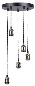 NEDES Napájecí kabel 5xE27/60W/230V bronz BH6652TB-B