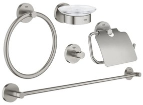 Grohe Essentials - Sada doplňků do koupelny 5 v 1, supersteel 40344DC1