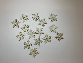 Drobné dřevěné dekorace 2 cm, balení 50 ks
